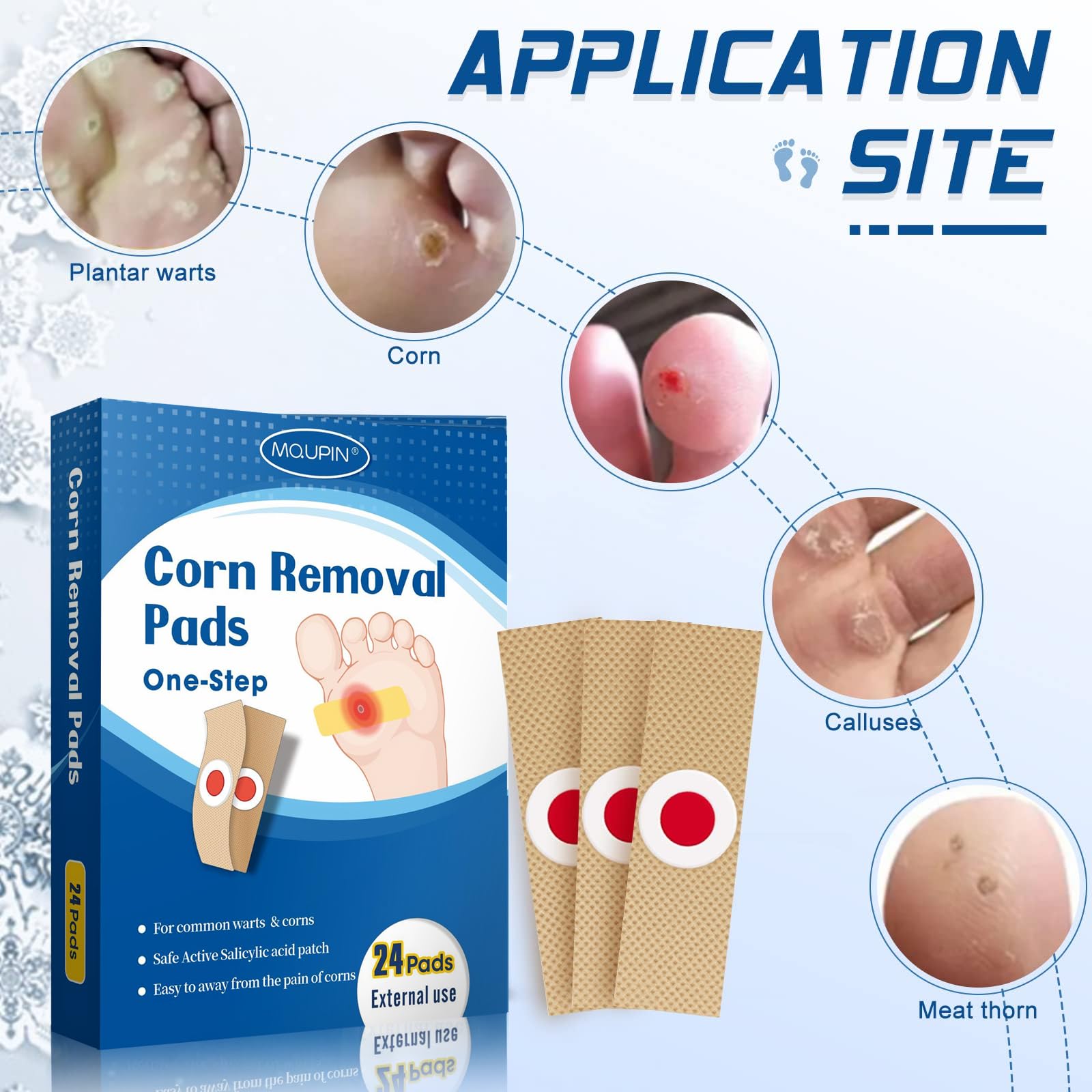 Snapklik.com : 24 Count Corn Removal Pads For Feet And Toe