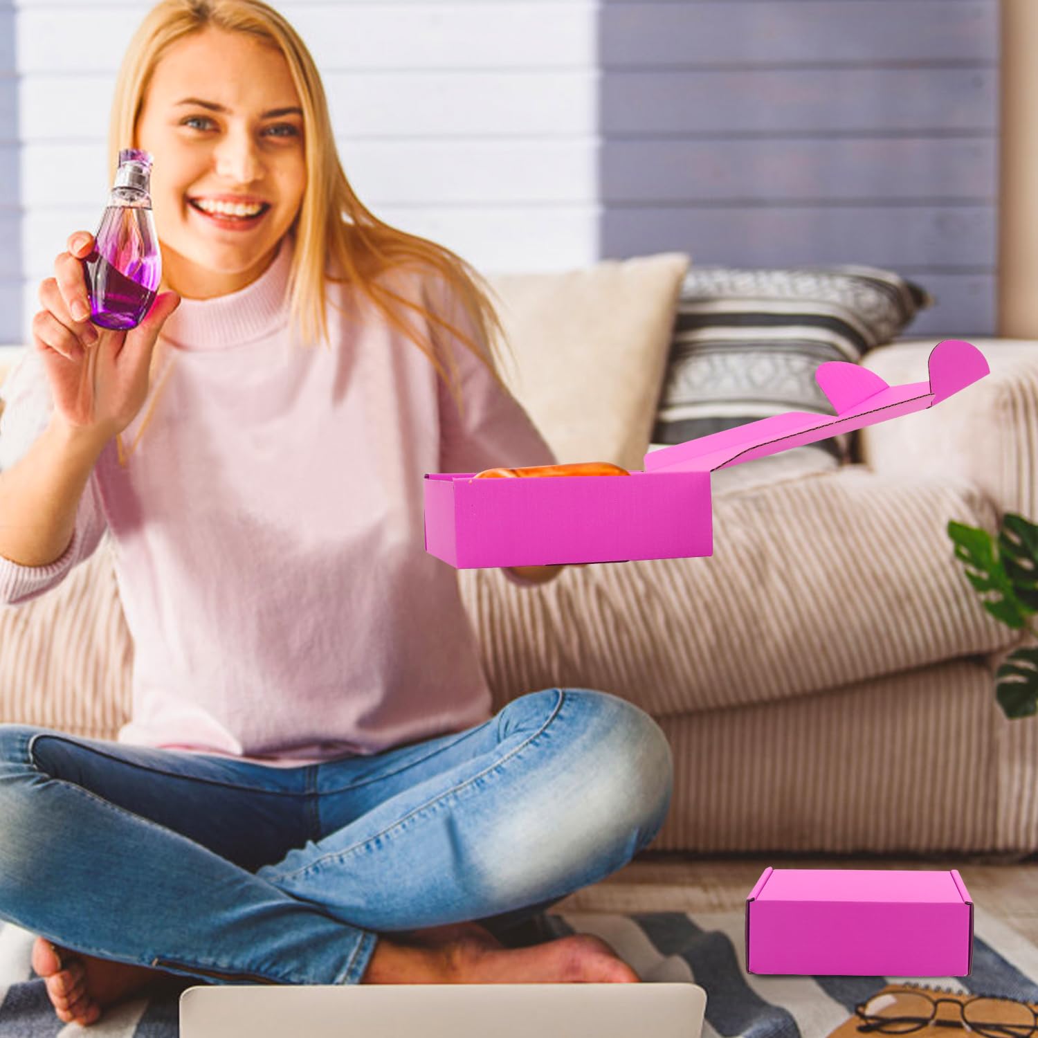 Snapklik.com : 15 Pcs Dark Purple Cardboard Boxes Shipping Boxes ...