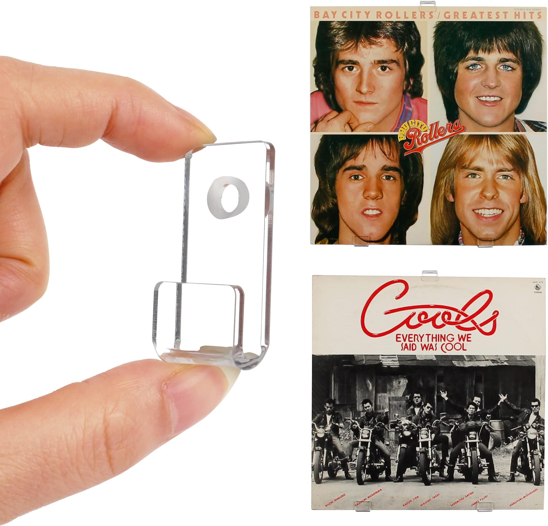 Amazon.com: Clear Acrylic Vinyl Record Display, NO Drill Vinyl Record ...