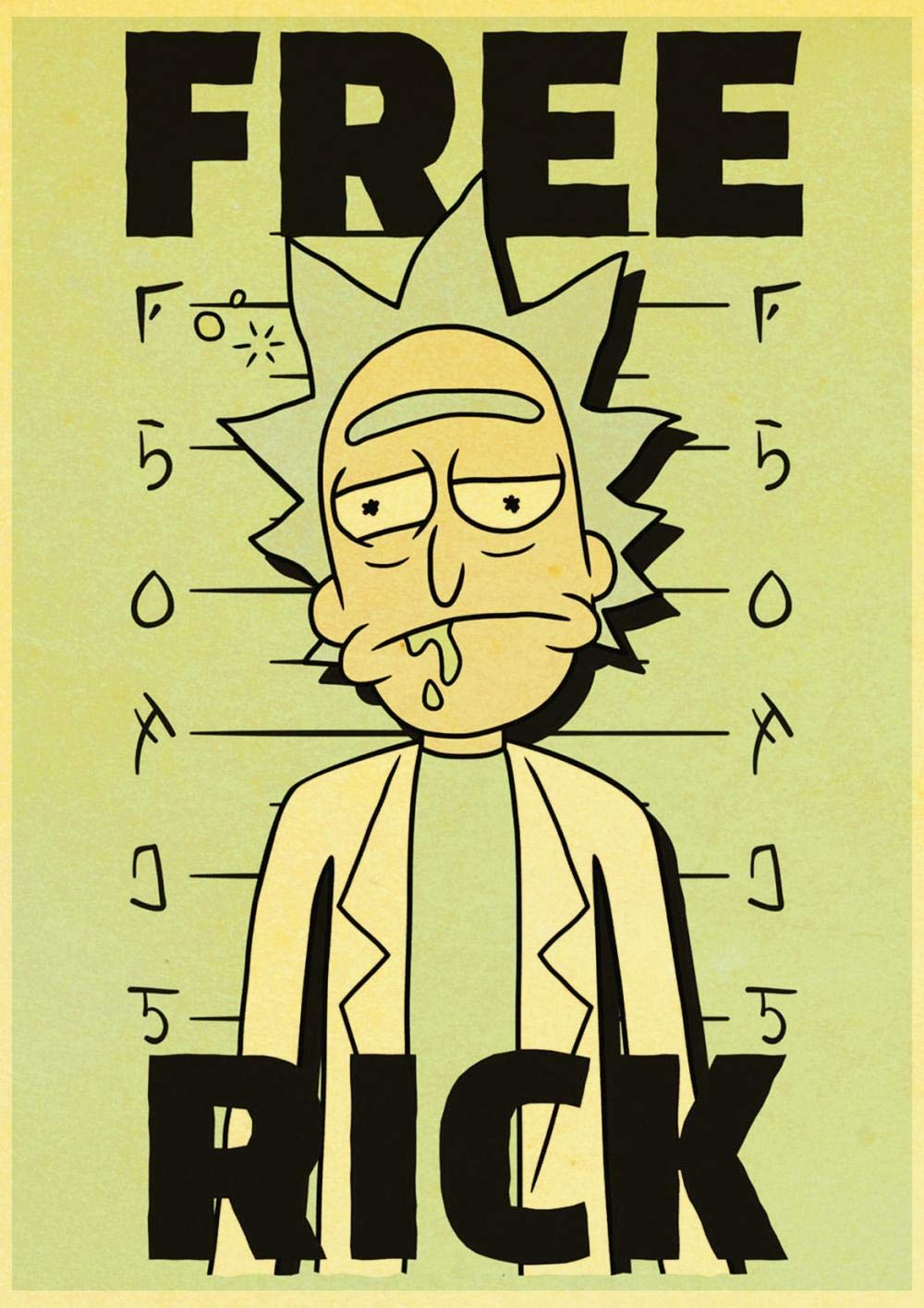 Buy -Rick and Morty Series 2 Retro Kraft Paper -30X21Cm_E066 Wall of Boy/Girl/Child Room ...