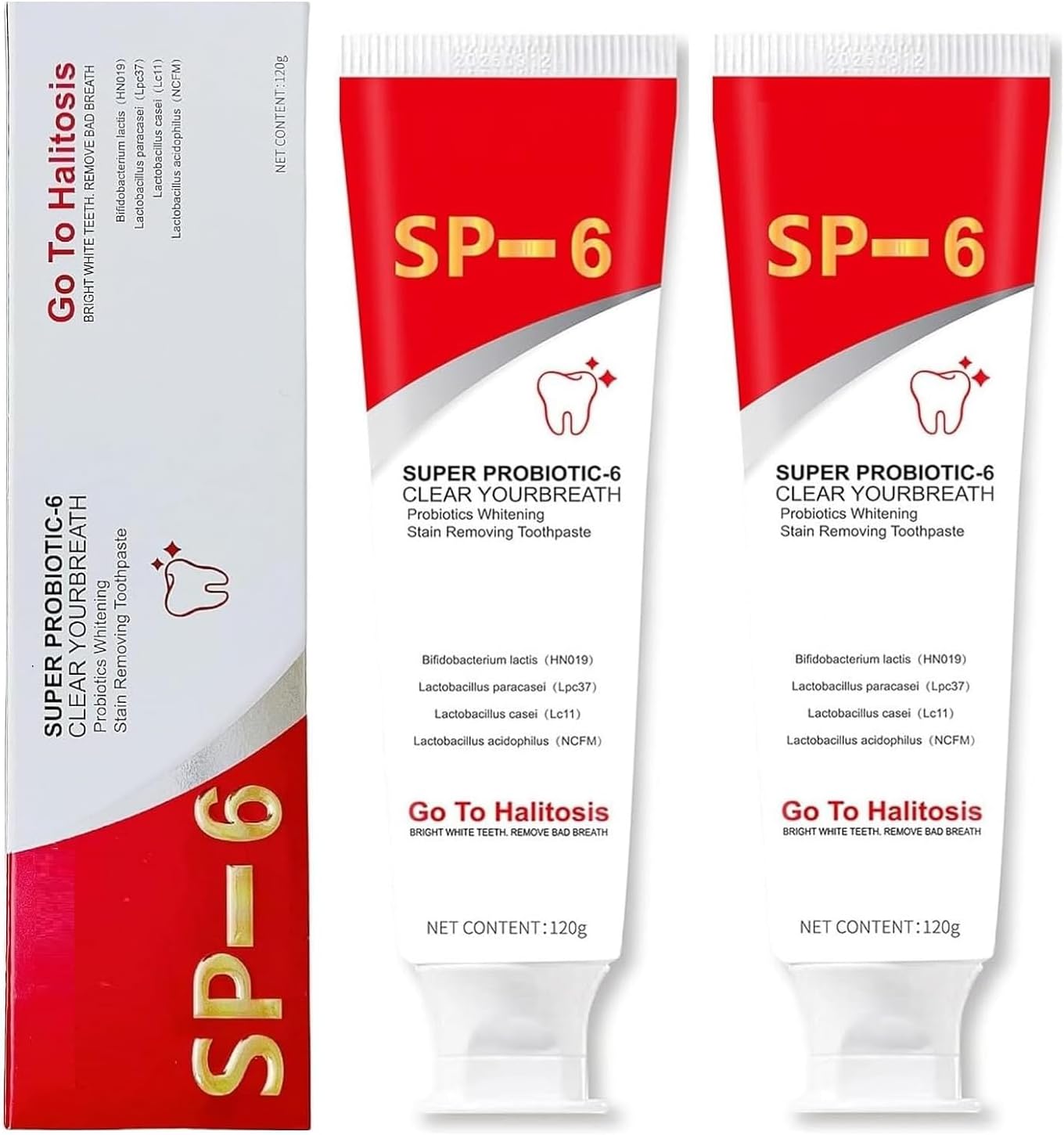 Amazon.com: 2 PCS SP-6 Probiotics Whitening Toothpaste,SP6 Probiotic ...