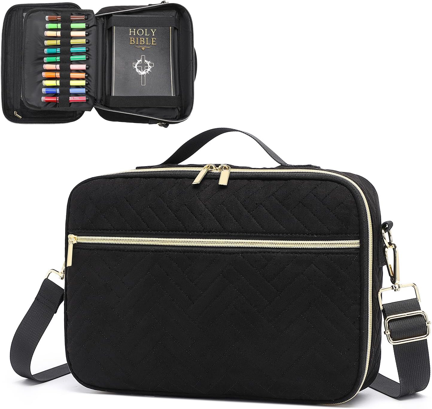 Amazon.com: ALLINPAC Bible Cover Case for Women Detachable Bible Bag ...