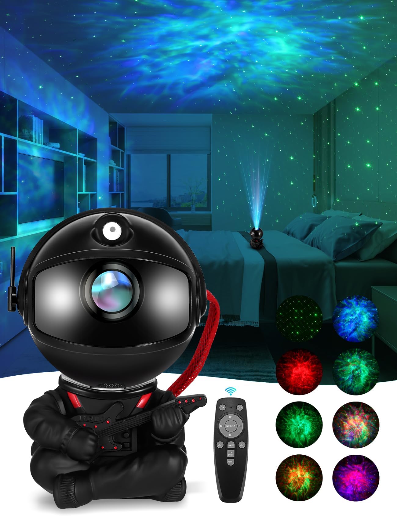 Palmcee Astronaut Galaxy Projector Starry Night Light Projector, Starry ...