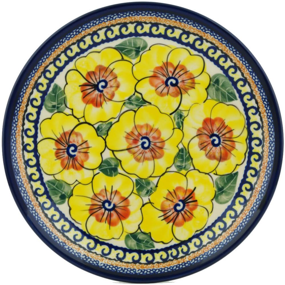 Amazon.com | Authentic Polish Pottery Dessert Plate Signature UNIKAT in ...