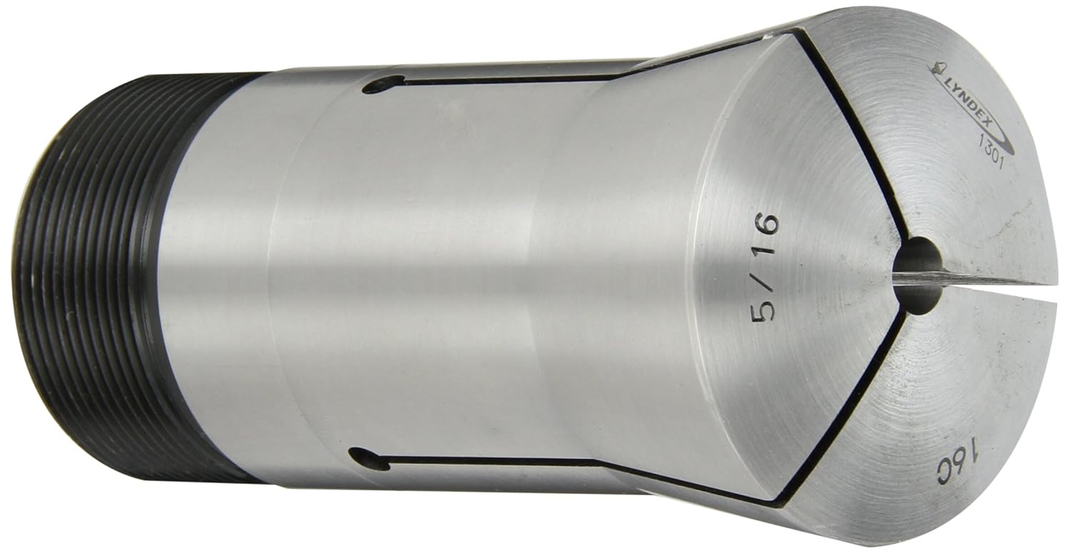 Lyndex 160-020 16C Round Collet, 5/16" Opening Size, 4.31" Length, 2.26 ...