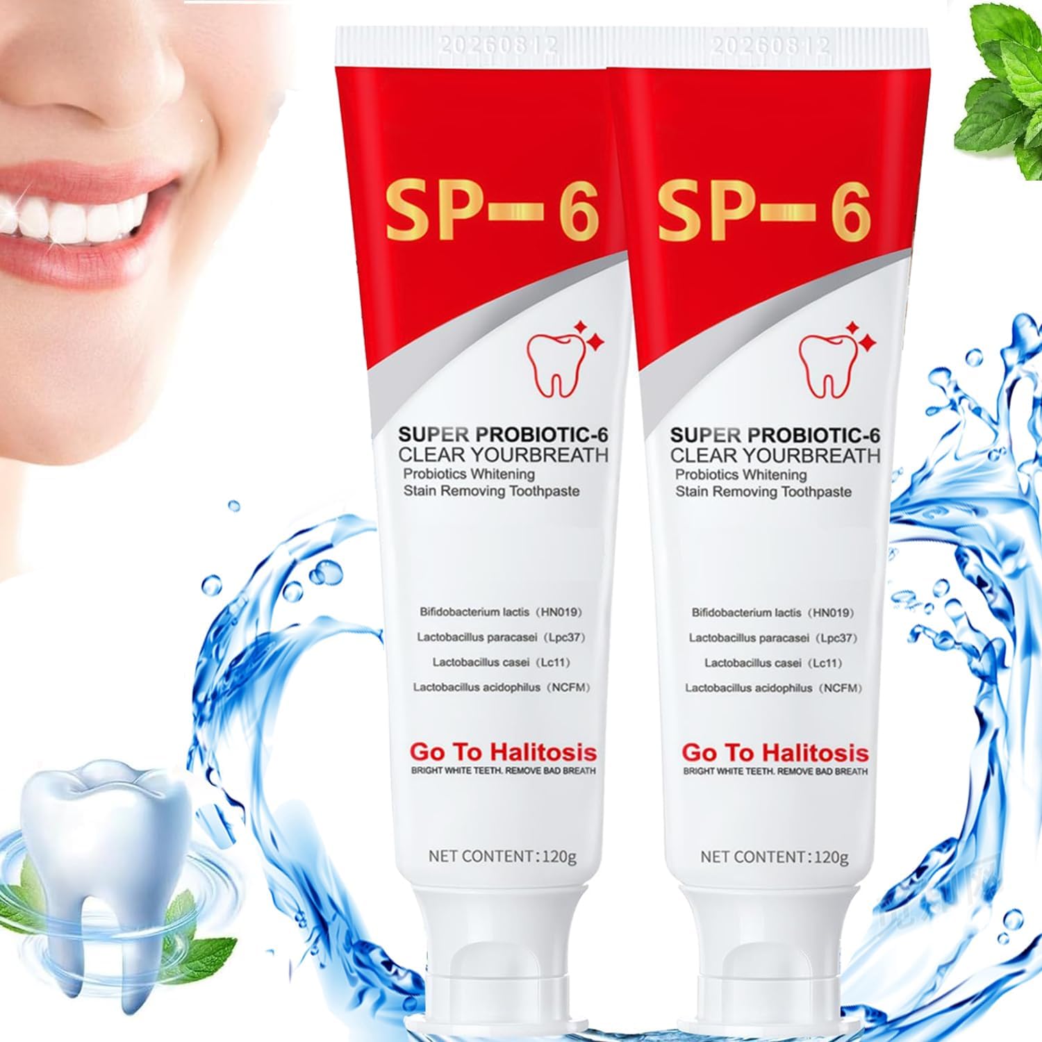 Amazon.com: QIMHETU 2pcs SP-6 Toothpaste Fresh Breath Toothpaste, Sp-6 ...