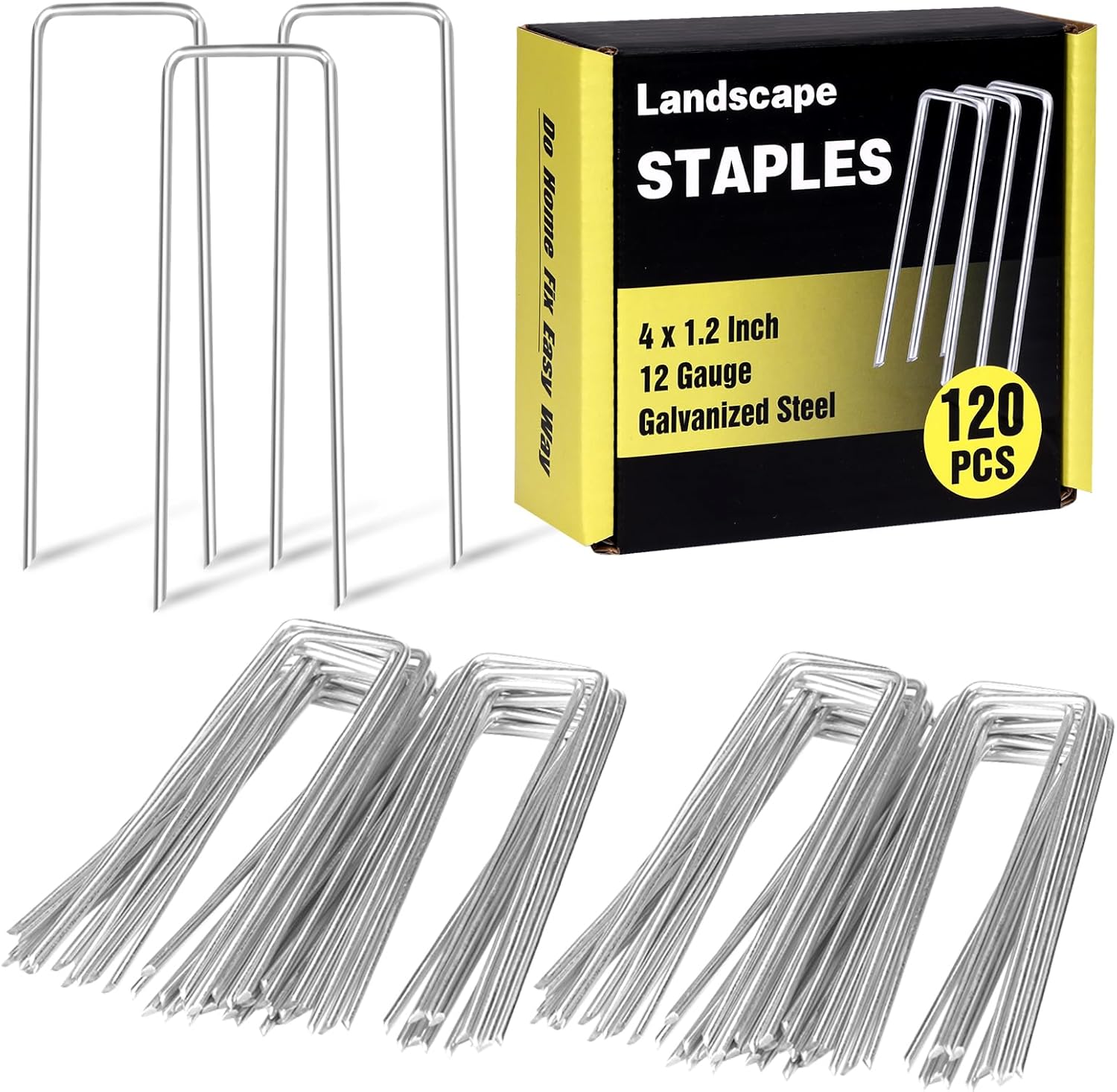 Amazon.com : HongWay 120 Pack 4 Inch Landscape Garden Staples, Garden ...