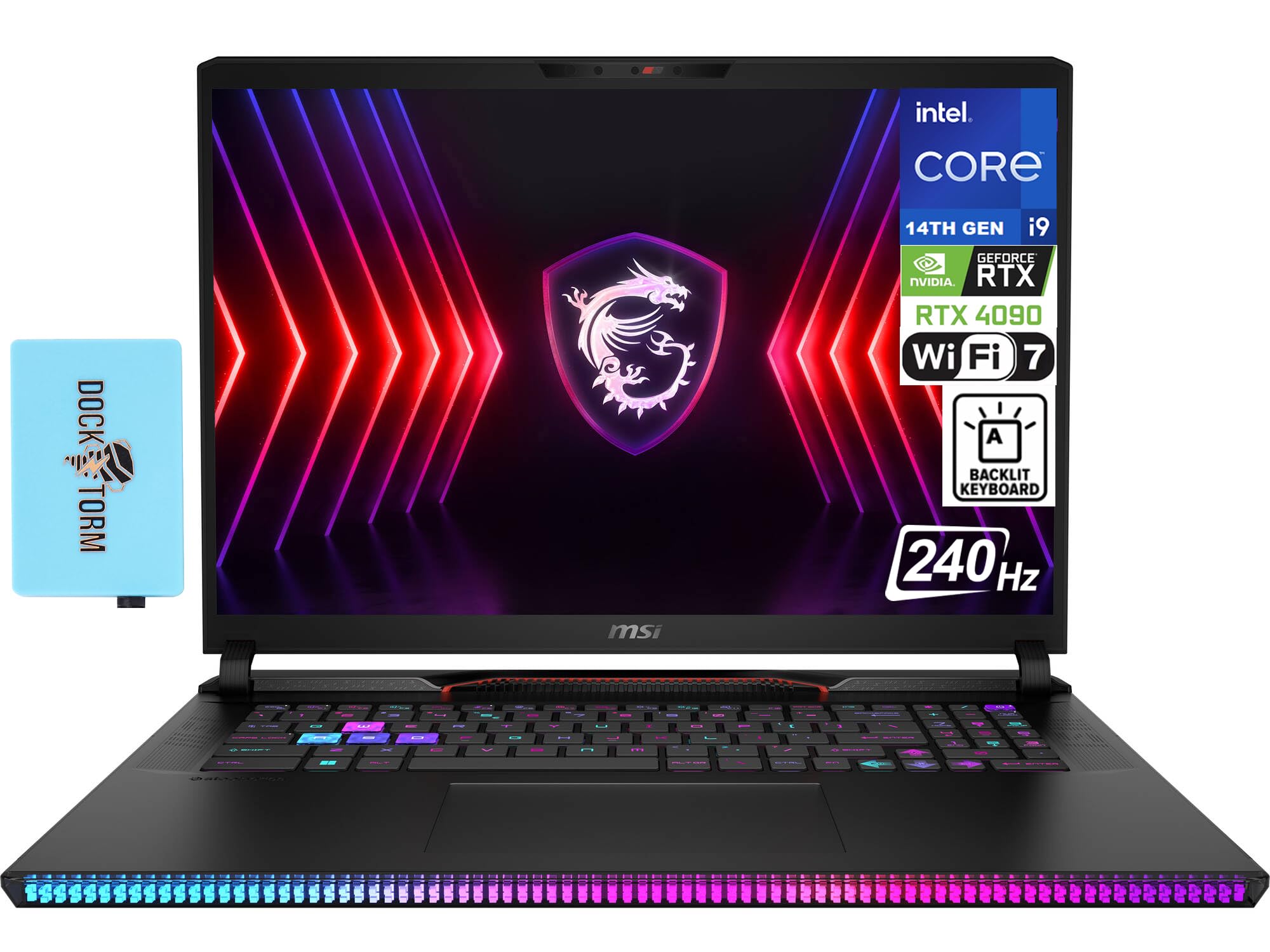 MSI Raider GE78HX Ordinateur portable de jeu 17" WQXGA 240 Hz (24 cœurs ...