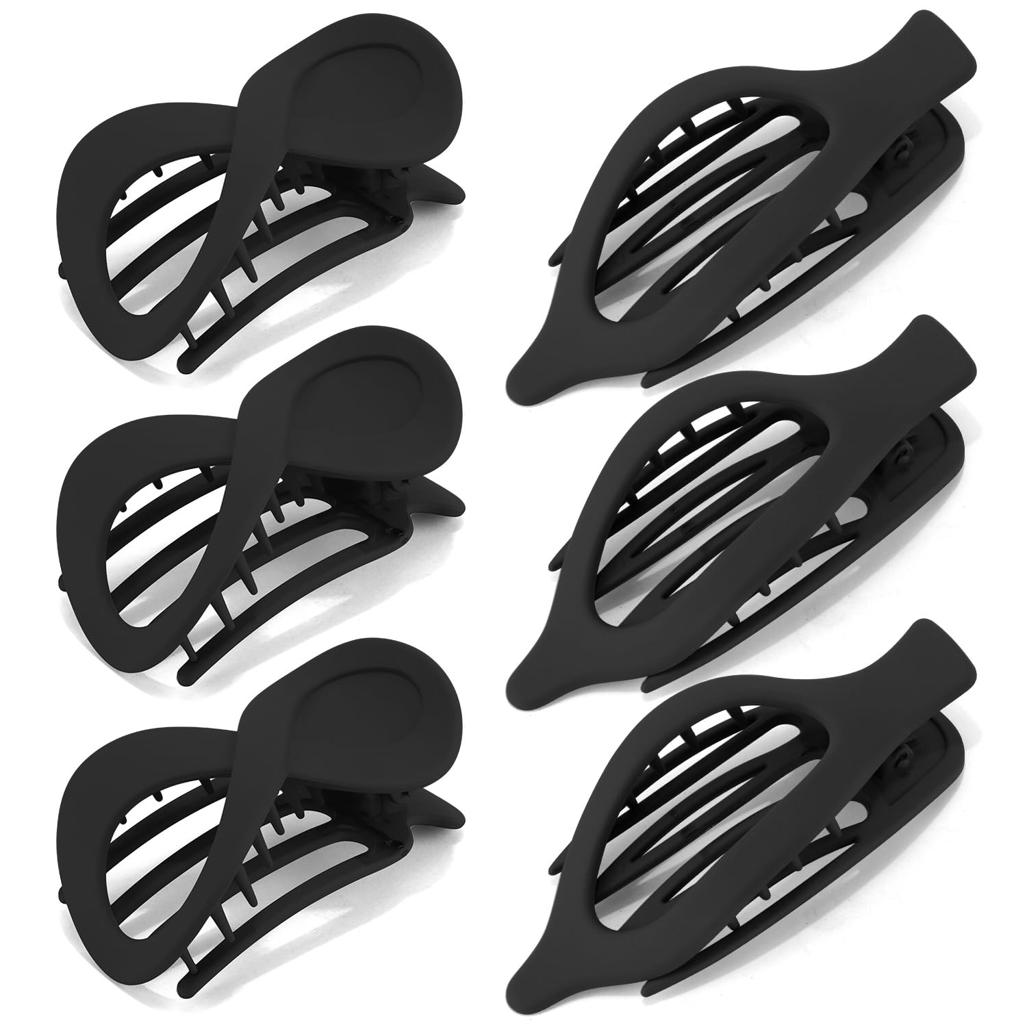 Amazon.com : Atoden Black Hair Clips Lay Down Flat Hair Claw Clips 6Pcs ...