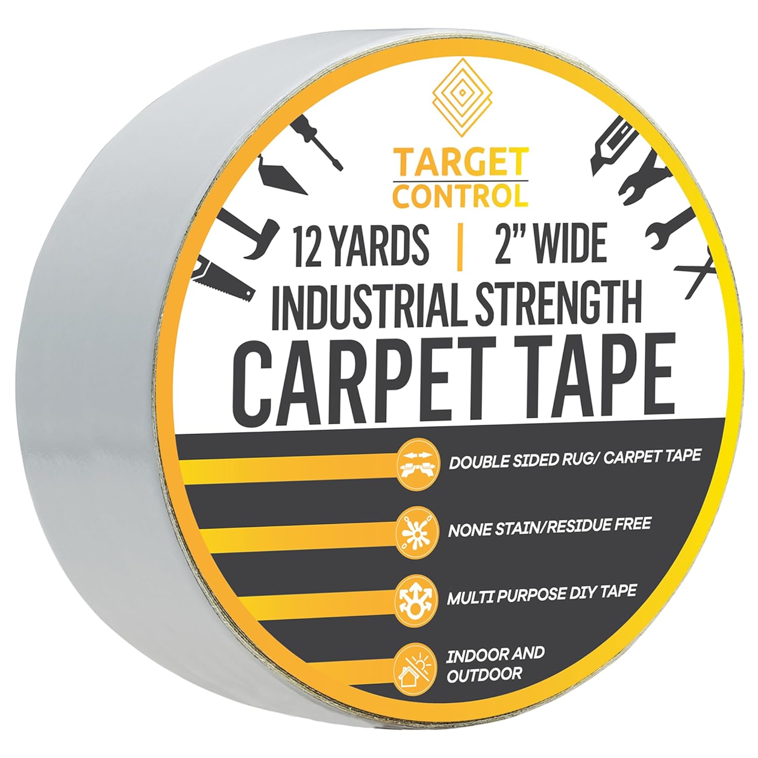 Target Control™ | 2" x12 Yards | Carpet Tape Double Sided, Rug Tape ...