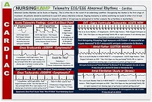 Amazon.com: SERYUUI Basic ECG Rhythms Poster EKG Heart Rhythms Poster ...