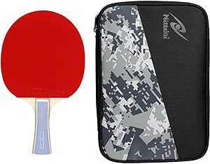 Amazon.co.jp: Nittaku Table Tennis Racket Rubber Bonded Leaves FL (Flare) + Jamin (Red, Medium ...