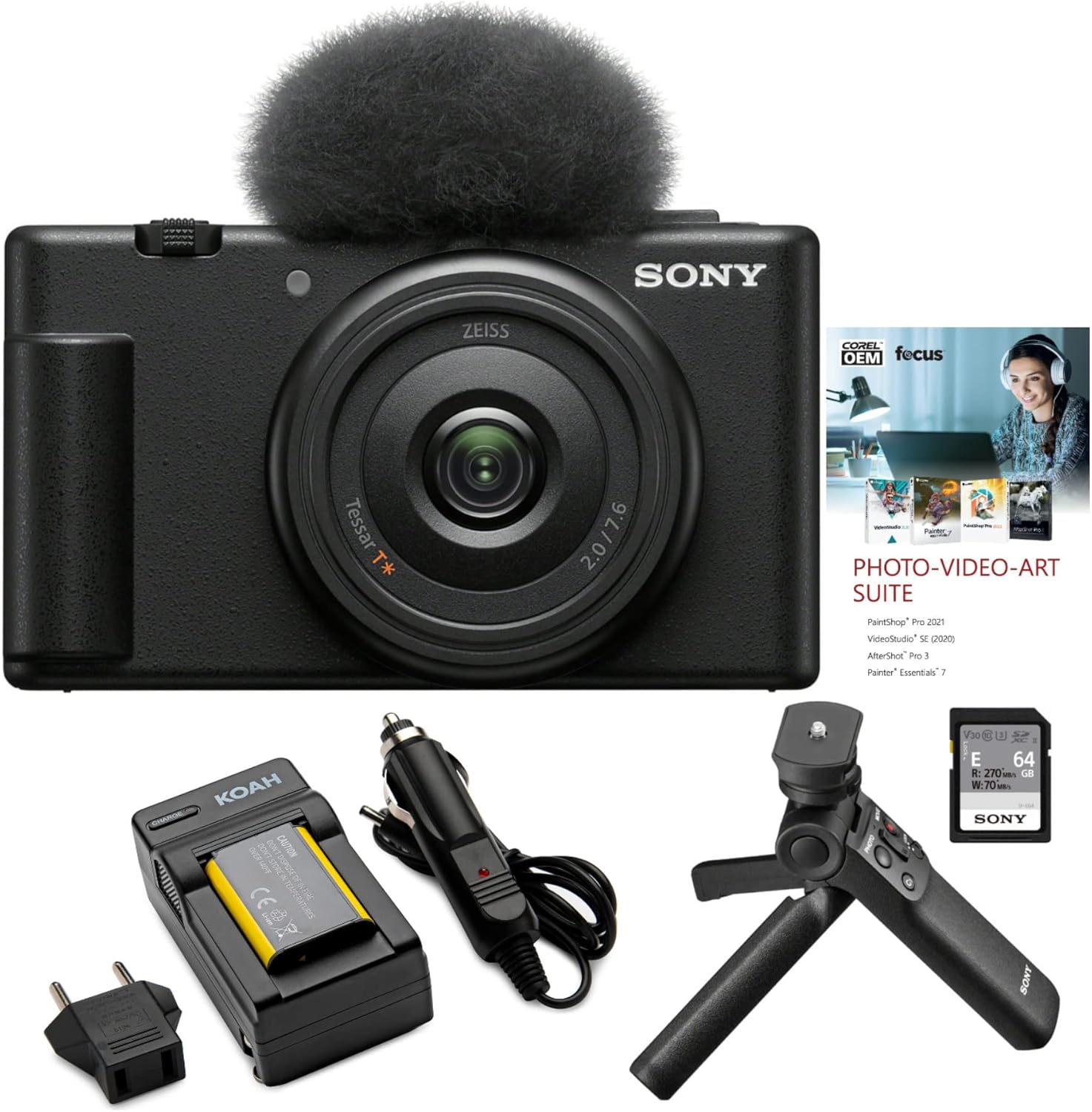 Amazon.com : Sony ZV-1F Vlog Camera for Content Creators and Vloggers ...
