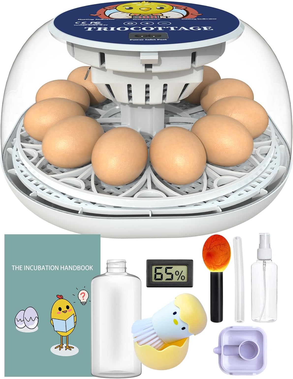 Amazon.com: TRIOCOTTAGE 12 Incubators for Hatching Eggs - Incubator Set ...