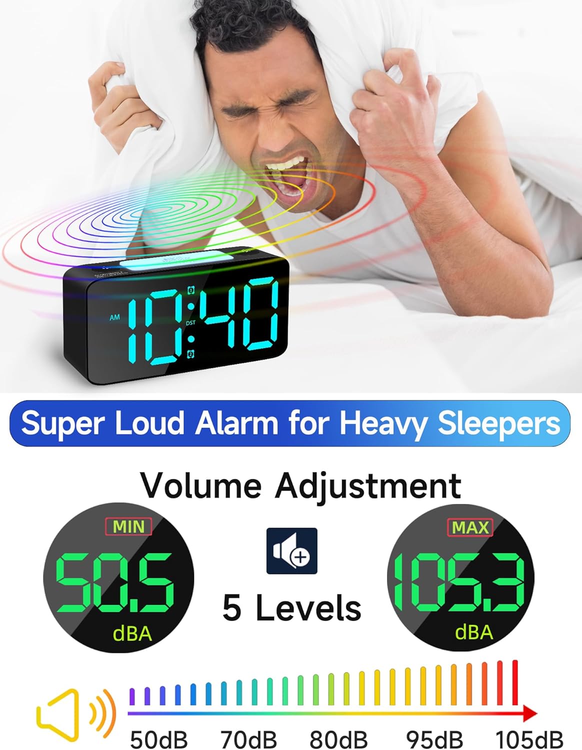 Cadmos Super Loud Alarm Clock Instruction Manual