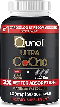 Amazon.com: Qunol Ultra CoQ10 100mg Softgels- 3x Better Absorption ...