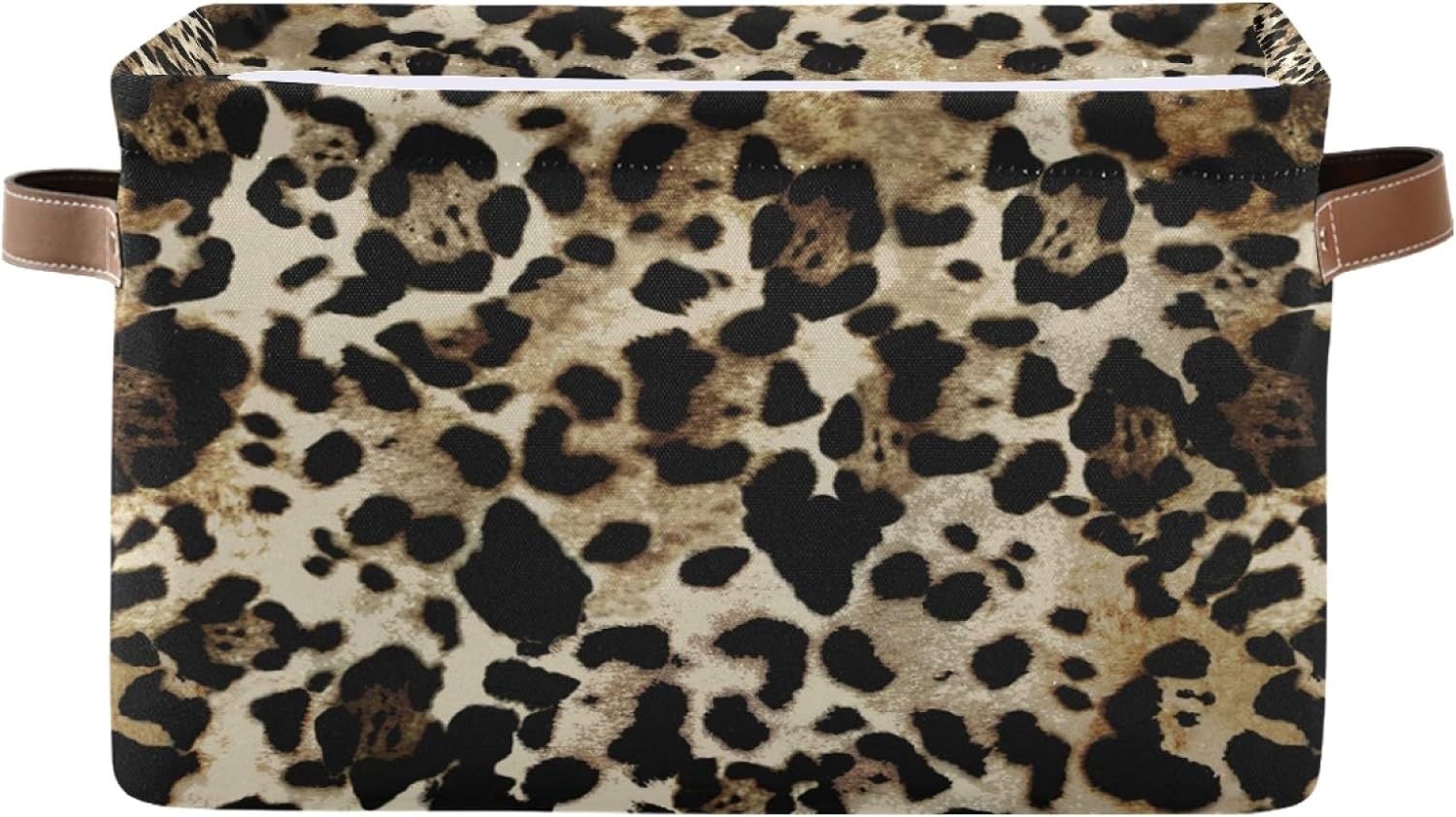 Amazon.com: AUUXVA Storage Basket Leopard Print Pattern Storage Cube ...