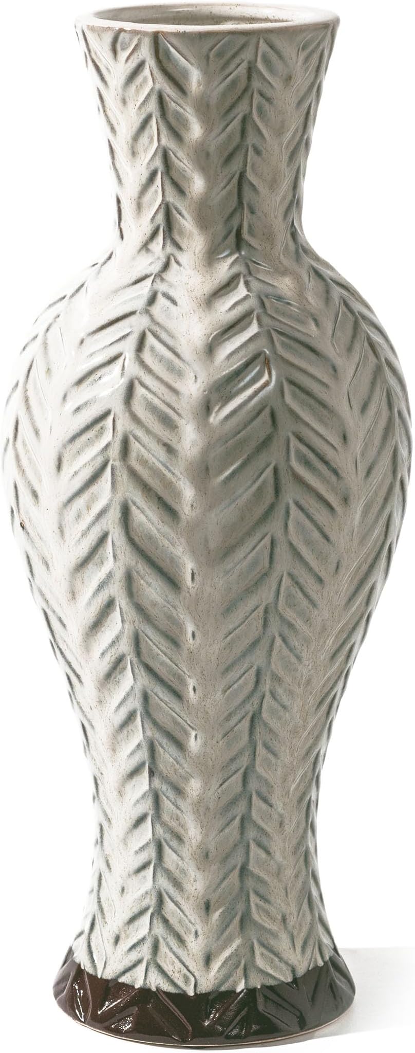 Amazon.com: Ceramic Rustic Farmhouse Vase, 12.6" Large Vintage Flower ...