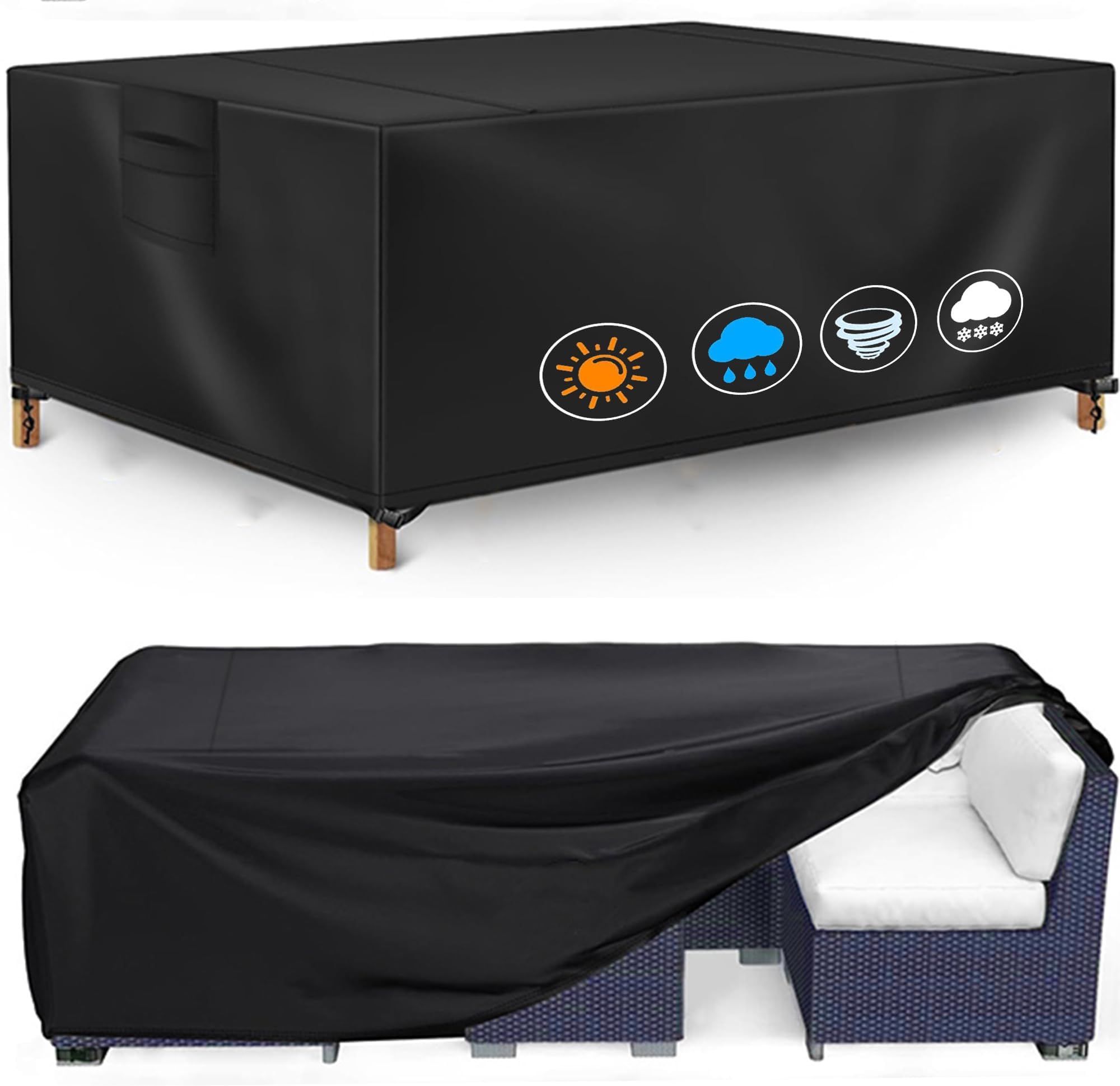 K-Musculo Patio Furniture Cover, Outdoor Sofa Cover Heavy Duty 420D ...