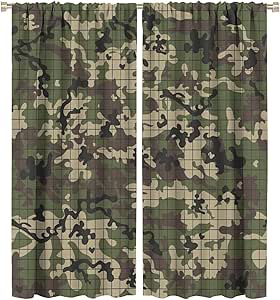 Amazon.com: SHElifestyle Kids Camo Window Curtains, Military Camouflage ...