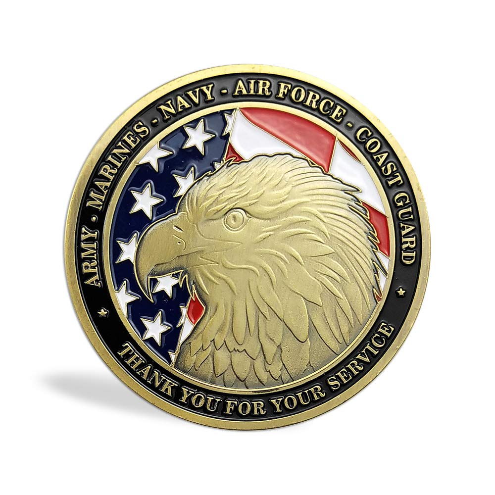 Buy US Proud Military Family Challenge Coin Veteran Military Army Navy ...