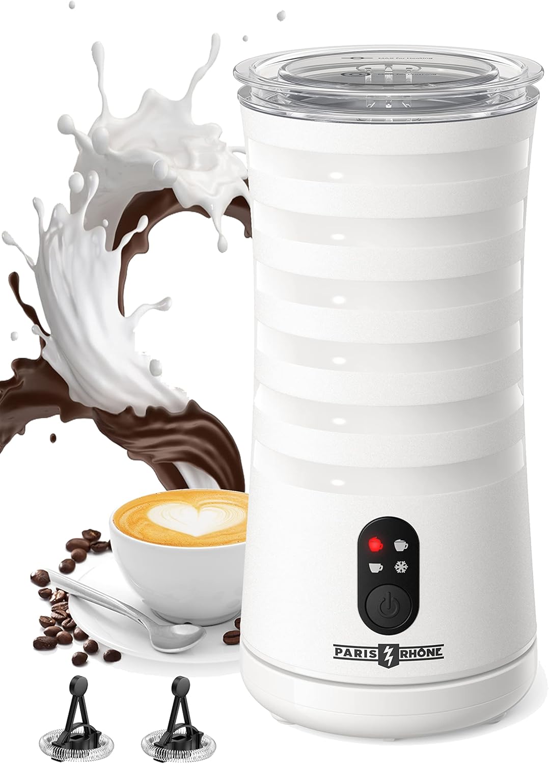 Amazon.de: PARIS RHÔNE Milchaufschäumer Elektrisch 4-in-1 Milchschäumer ...