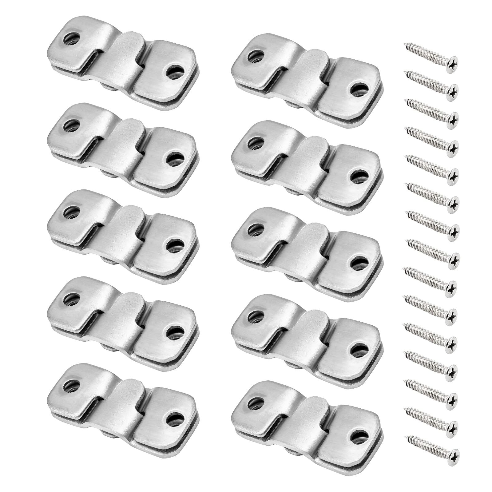 Bonsicoky 10 Pcs Flush Mount Bracket with Screws, Heavy Duty Picture ...