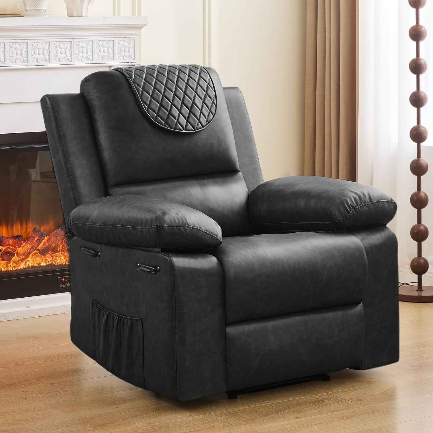 Amazon.com: Recliner Chair with Electric Massage Adjustable Footrest ...