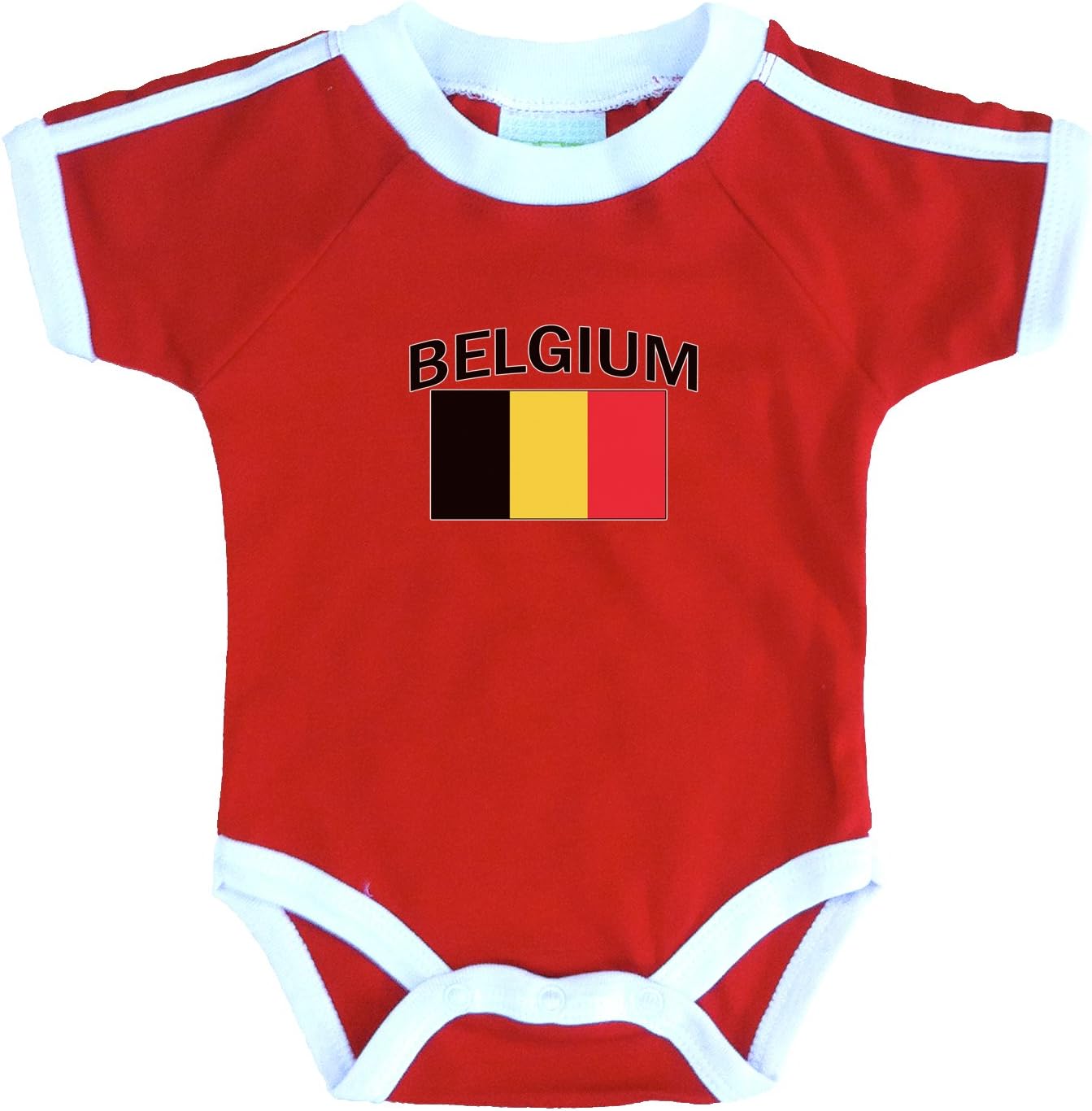 Amazon.com: PAM baby Belgium soccer bodysuit with white piping ...