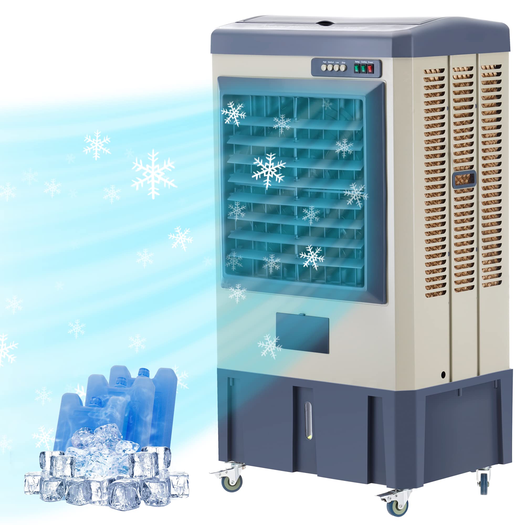 Buy Evaporative Air Cooler,3531 CFM Swamp Cooler with 10.6 Gal Water ...
