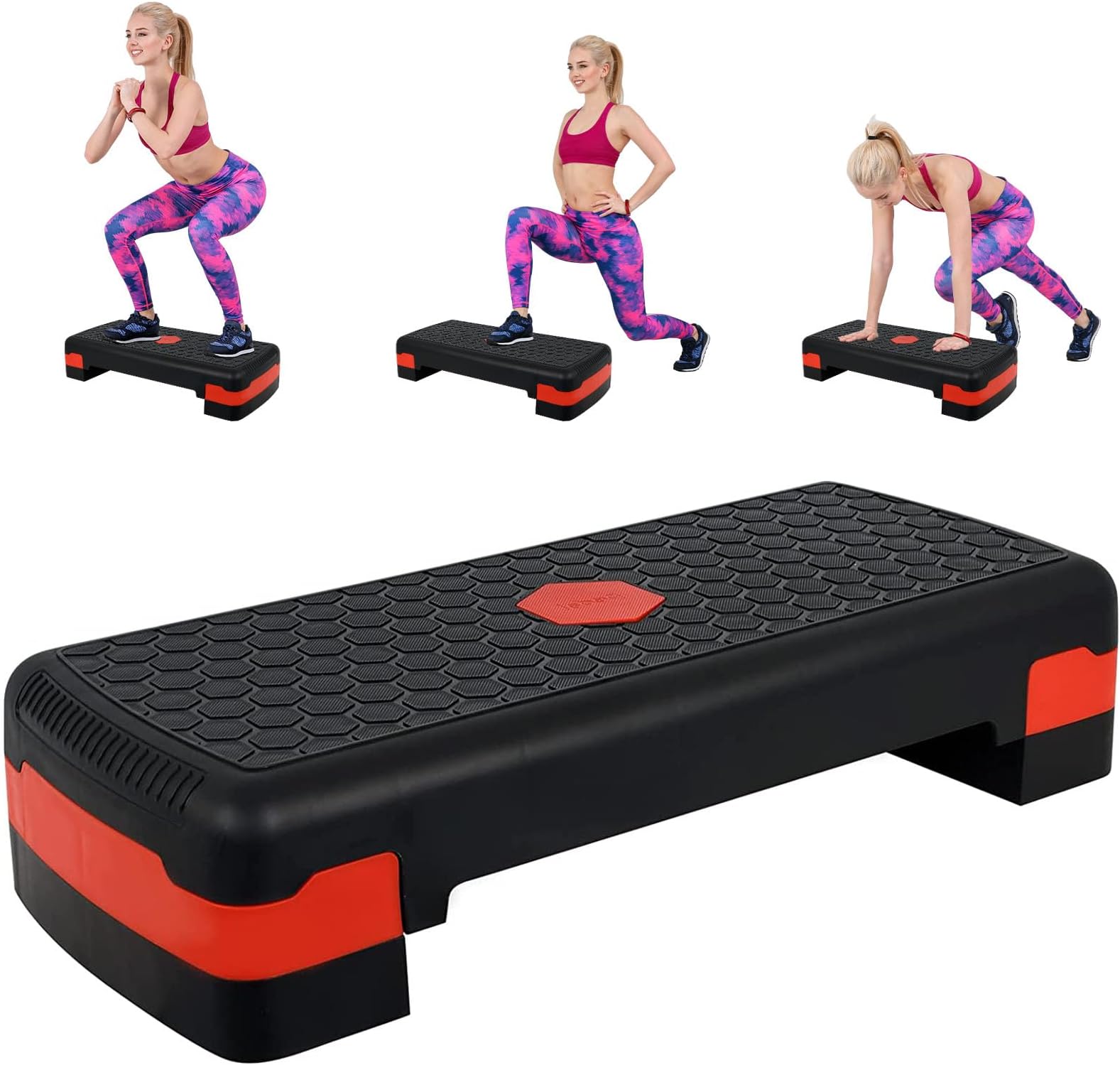METEOR Aerobic Step Platform – 3-Level Adjustable Stepper (10cm-15cm ...