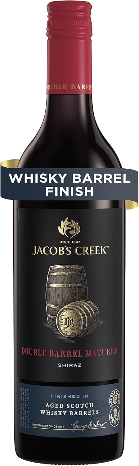 Jacob's Creek Double Barrel Matured Shiraz Red Wine, 75 cl : Amazon.co ...