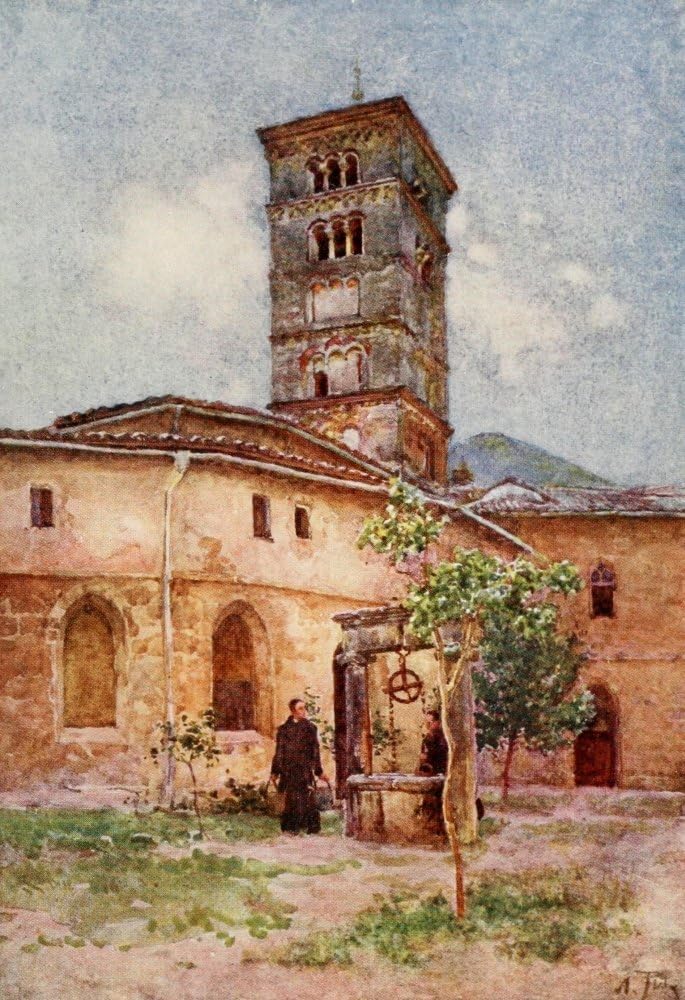 Amazon.com: Rome 1905 Monastery of Santa Scholastica Poster Print by ...