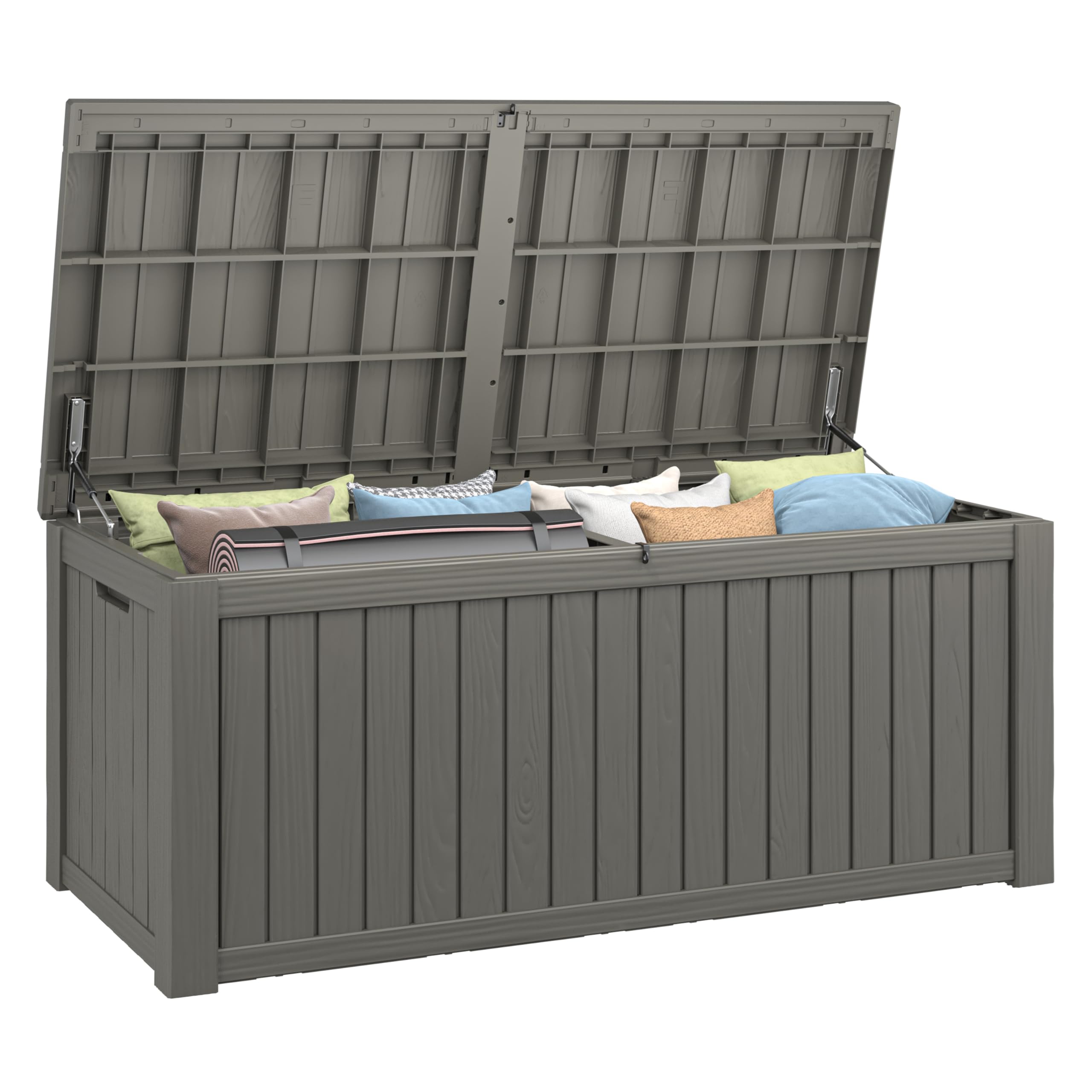 Snapklik.com : 150 Gallon Deck Box, Large Waterproof Resin Indoor And ...