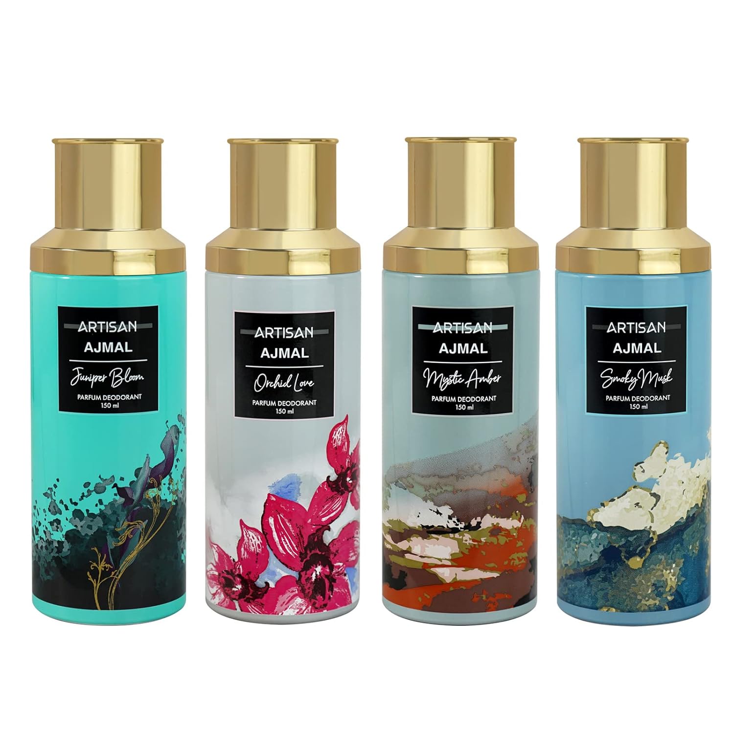 Buy AJMAL ARTISAN -JUNIPER BLOOM & ORCHID LOVE & MYSTIC AMBER & SMOKY ...