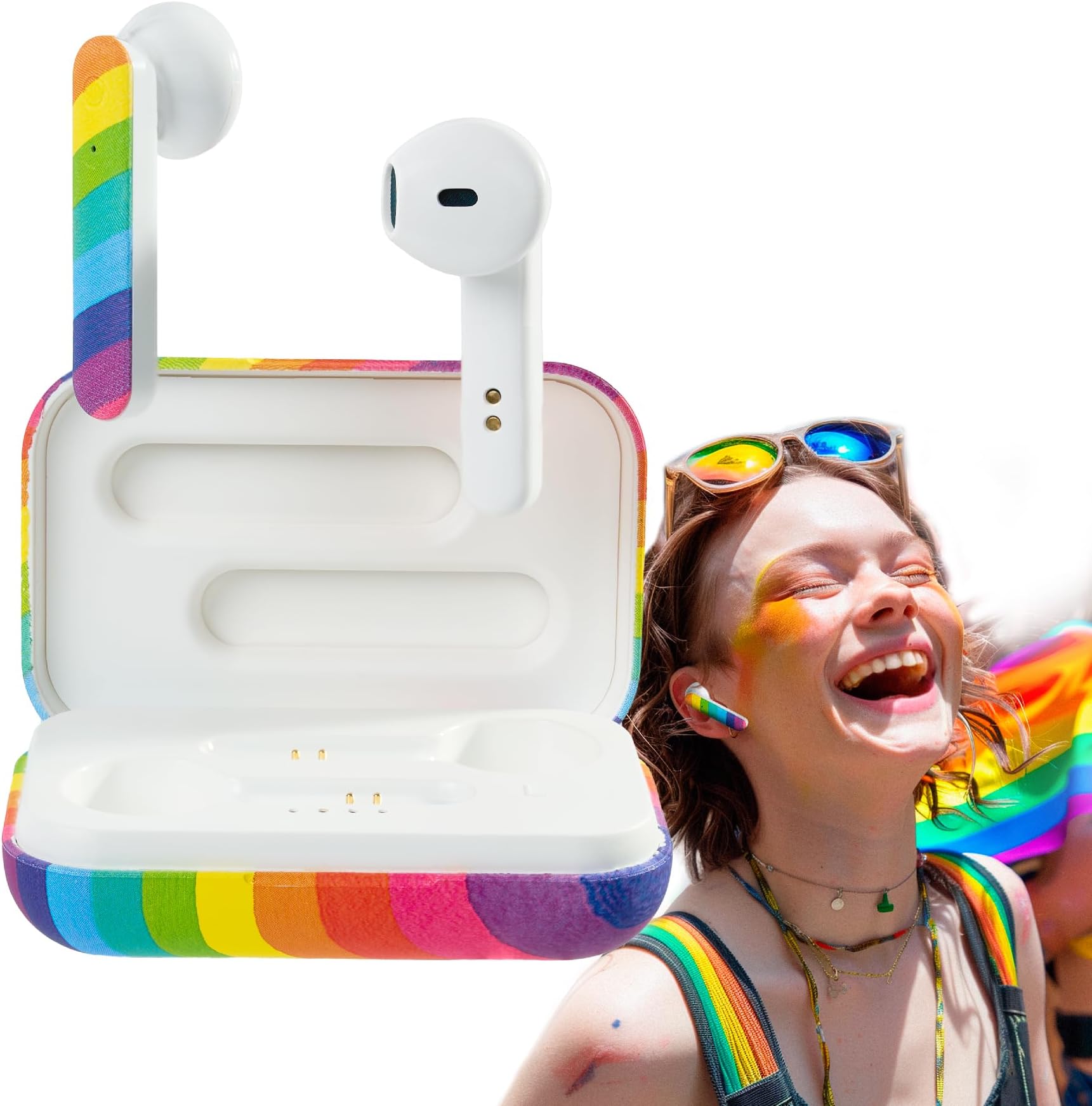 Amazon.com: COOLBUDS True Wireless Earbuds, Rainbow Pride Bluetooth Ear ...