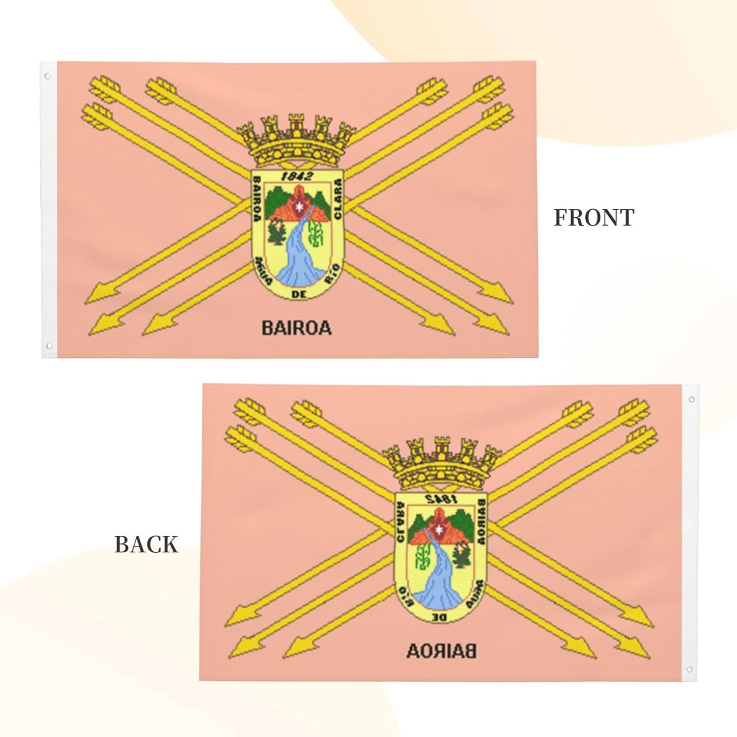 Bandera de Bairoa de doble cara (Caguas, Puerto Rico) de 3 x 5 pies ...