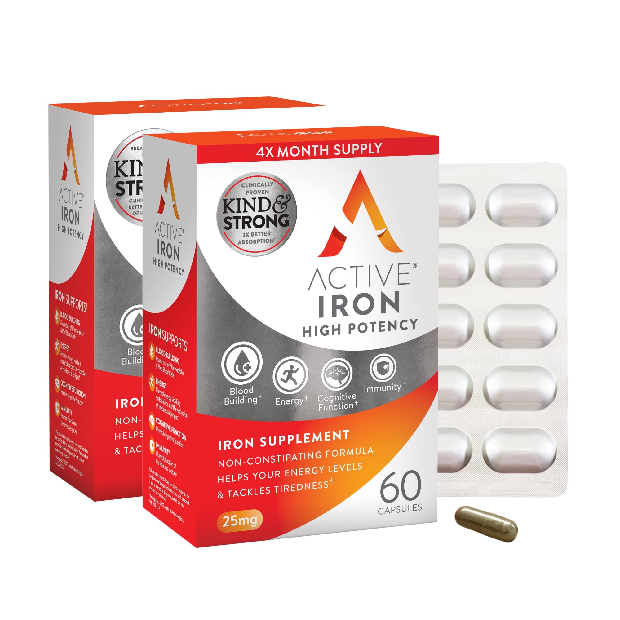 Amazon.com: Active Iron High Potency Iron Supplement, Non-Constipating ...