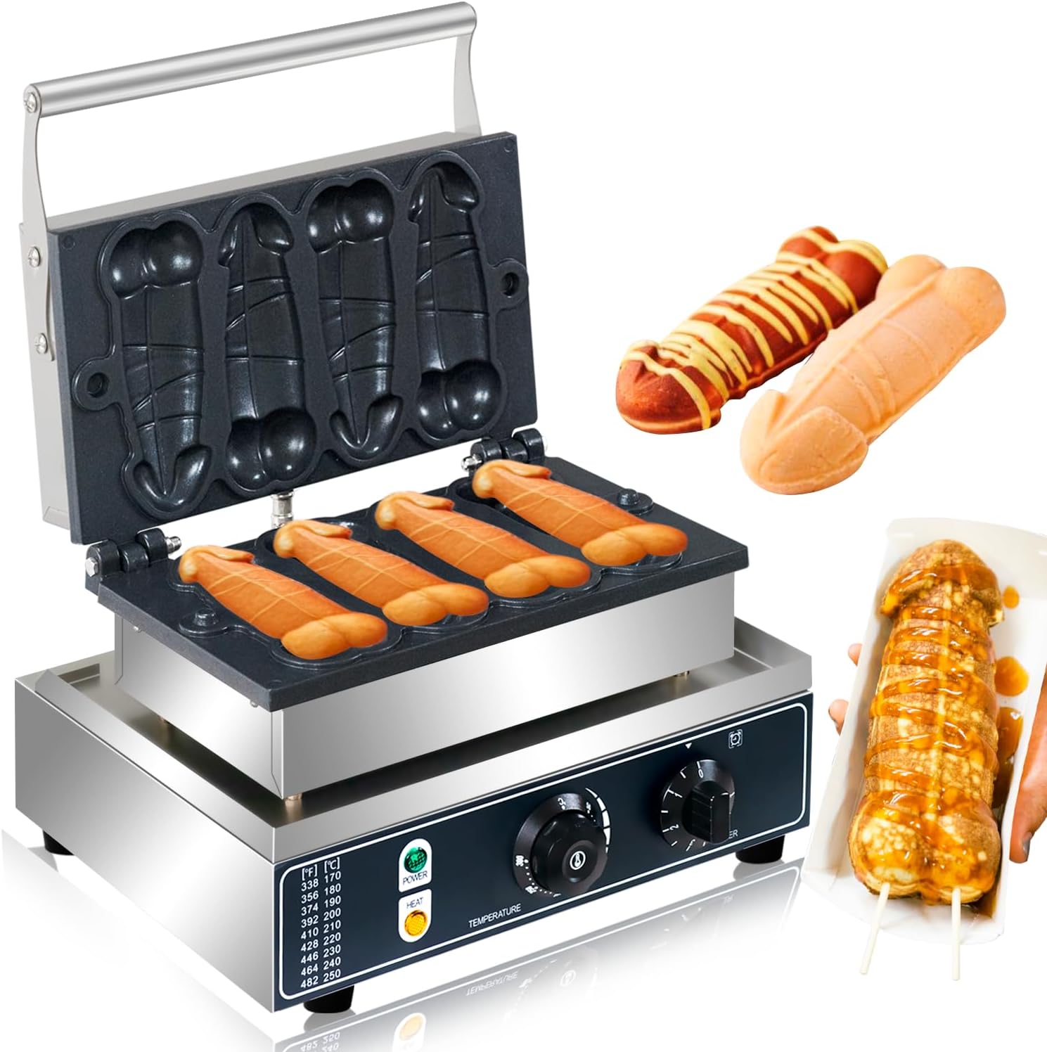 Amazon.com: Commercial Strange Shape Waffle Machine 4 PCS Non Stick ...