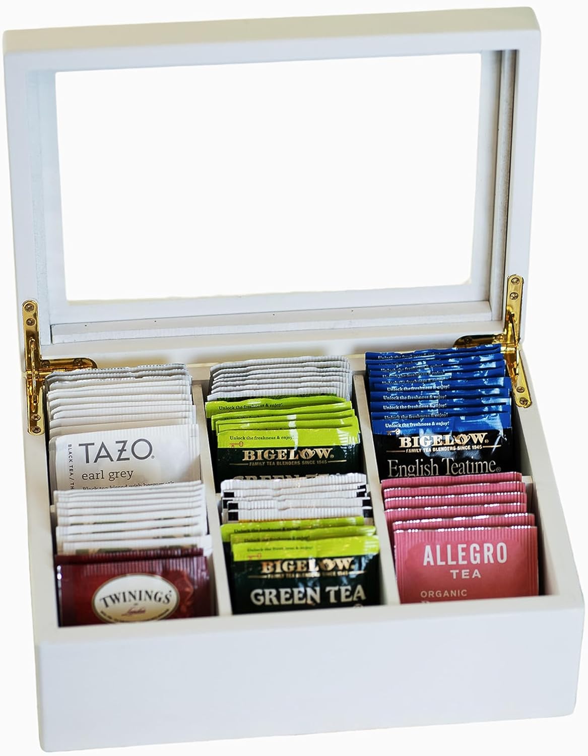 Amazon.com: Break Tradition Wooden Tea Organizer For Tea Bags - Wooden ...