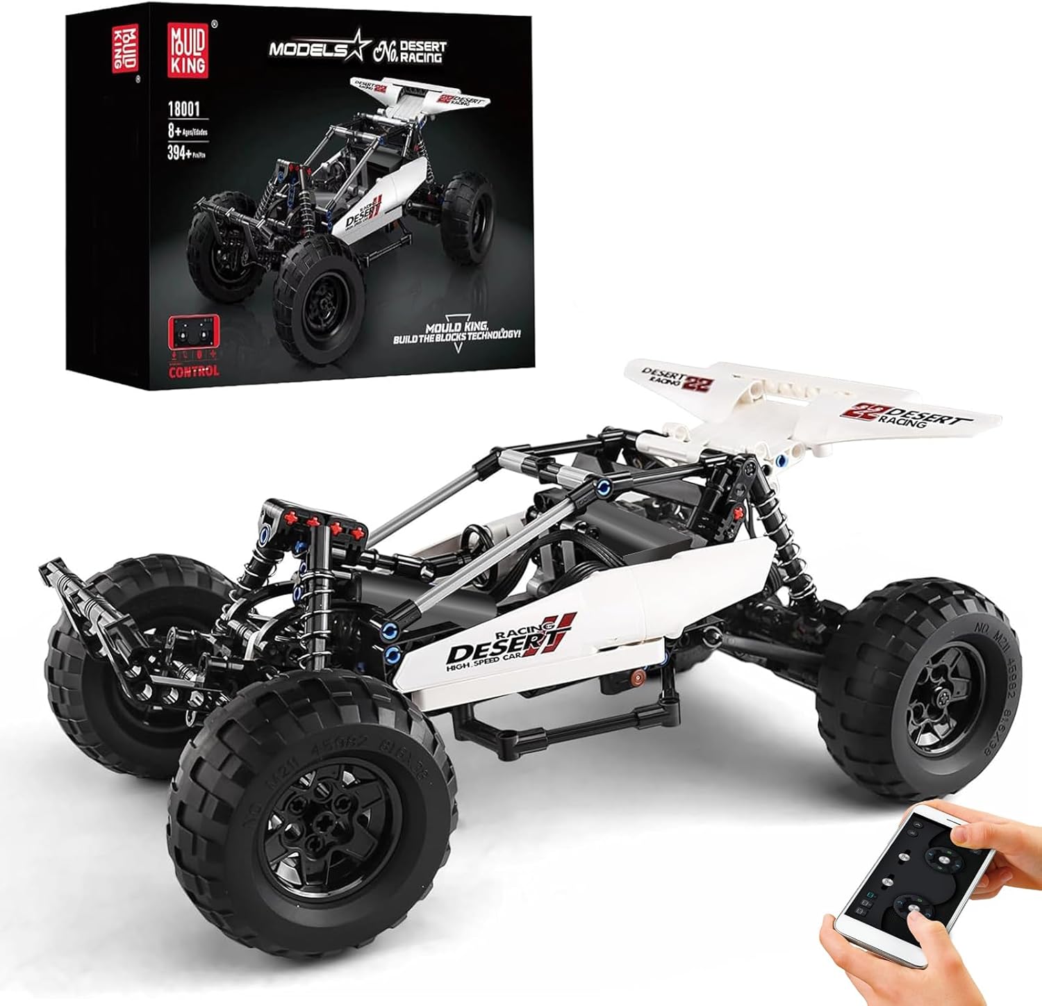 Amazon.com: Mould King 18001 Technology Off-Road Racing Car, 394 Pieces ...
