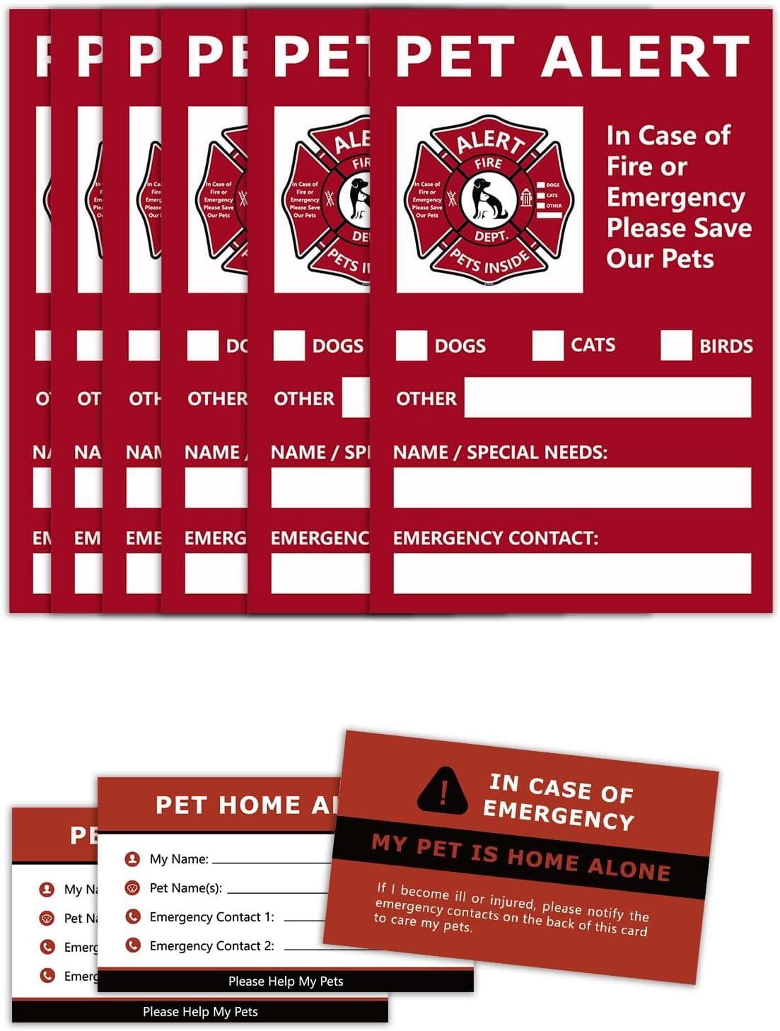 Amazon.com: SITHON Pet Alert Sticker, Window Decals Emergency Pets ...