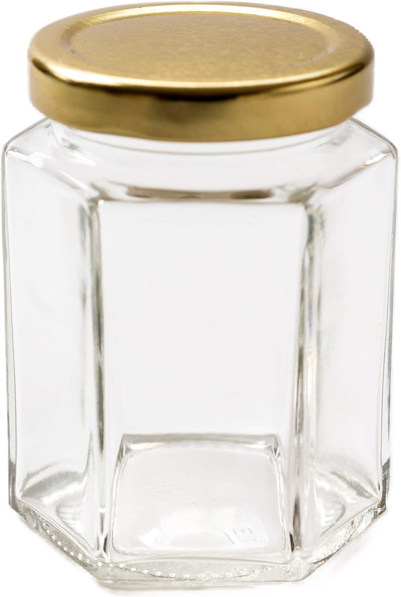 Artist Hand 196ml/7oz Jam Jars with Lids Pack of 72 Hexagonal Jam Jars ...