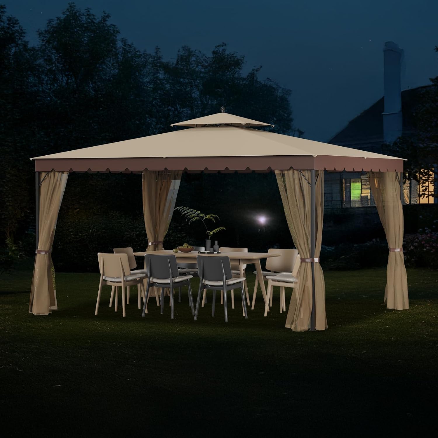 Amazon.com : [Upgraded] 10x10 Gazebo with Mosquito Netting,Sturdy Metal ...