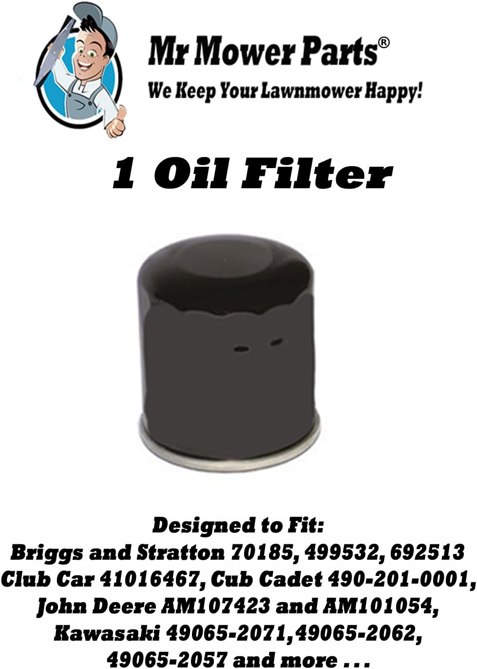 Amazon.com: MR MOWER PARTS Oil Filter For Kawasaki # 49065-7010, 49065 ...