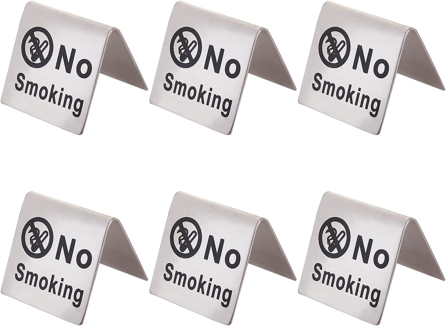 No Smoking Sign Aluminum 17.8 x 7.6 cm Metal Reflective Safety Signs ...
