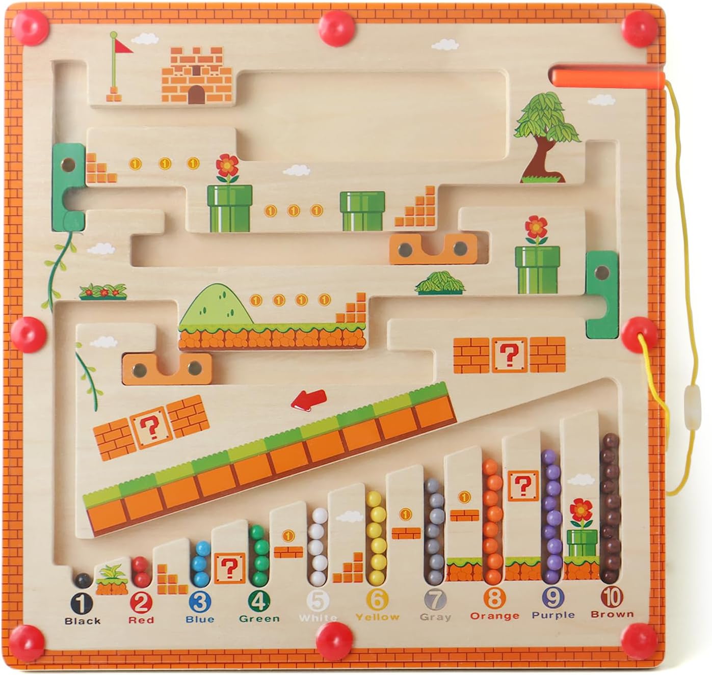 Amazon.com: Magnetic Color and Number Maze - Montessori Toys for 3 Year ...