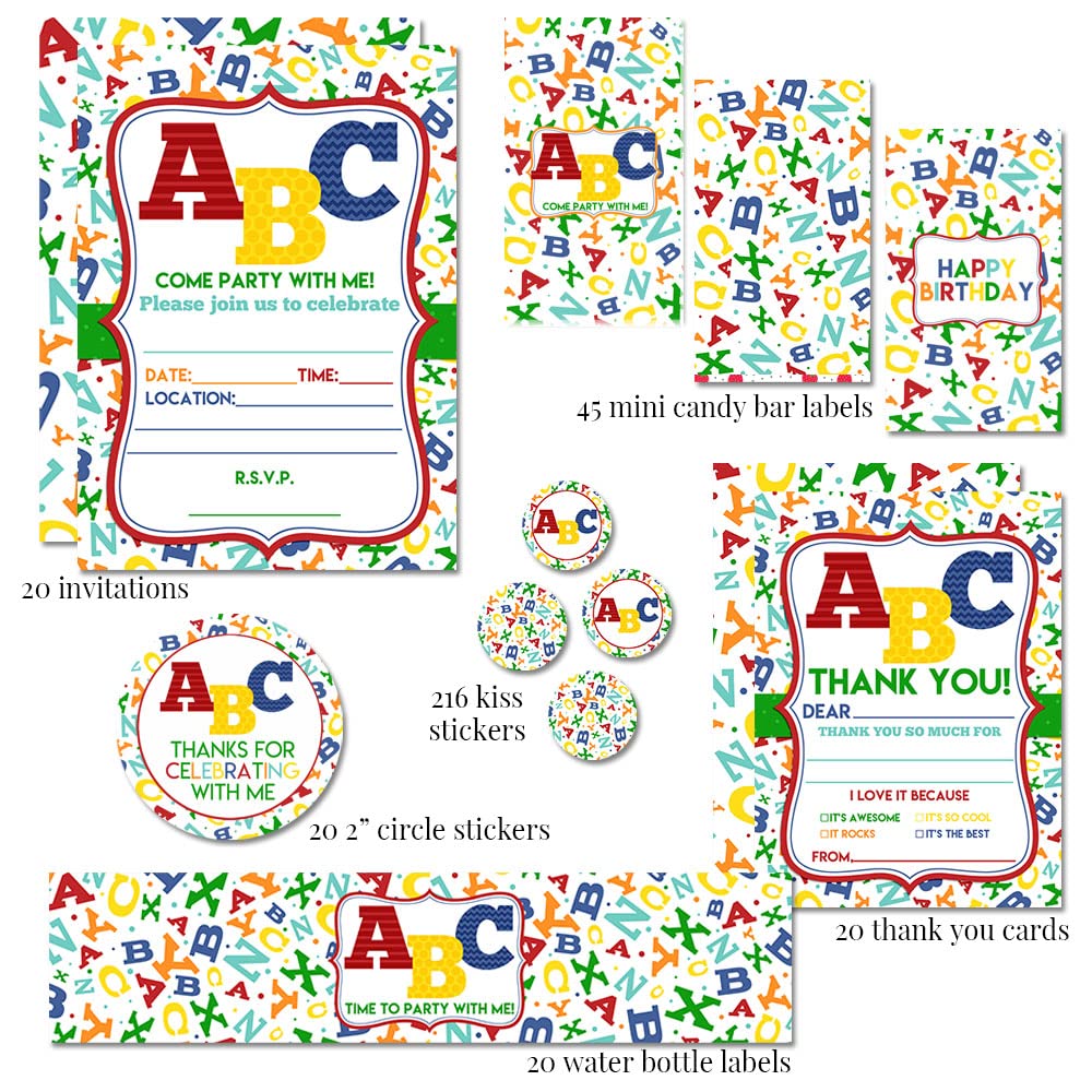 Abc Party Invitations