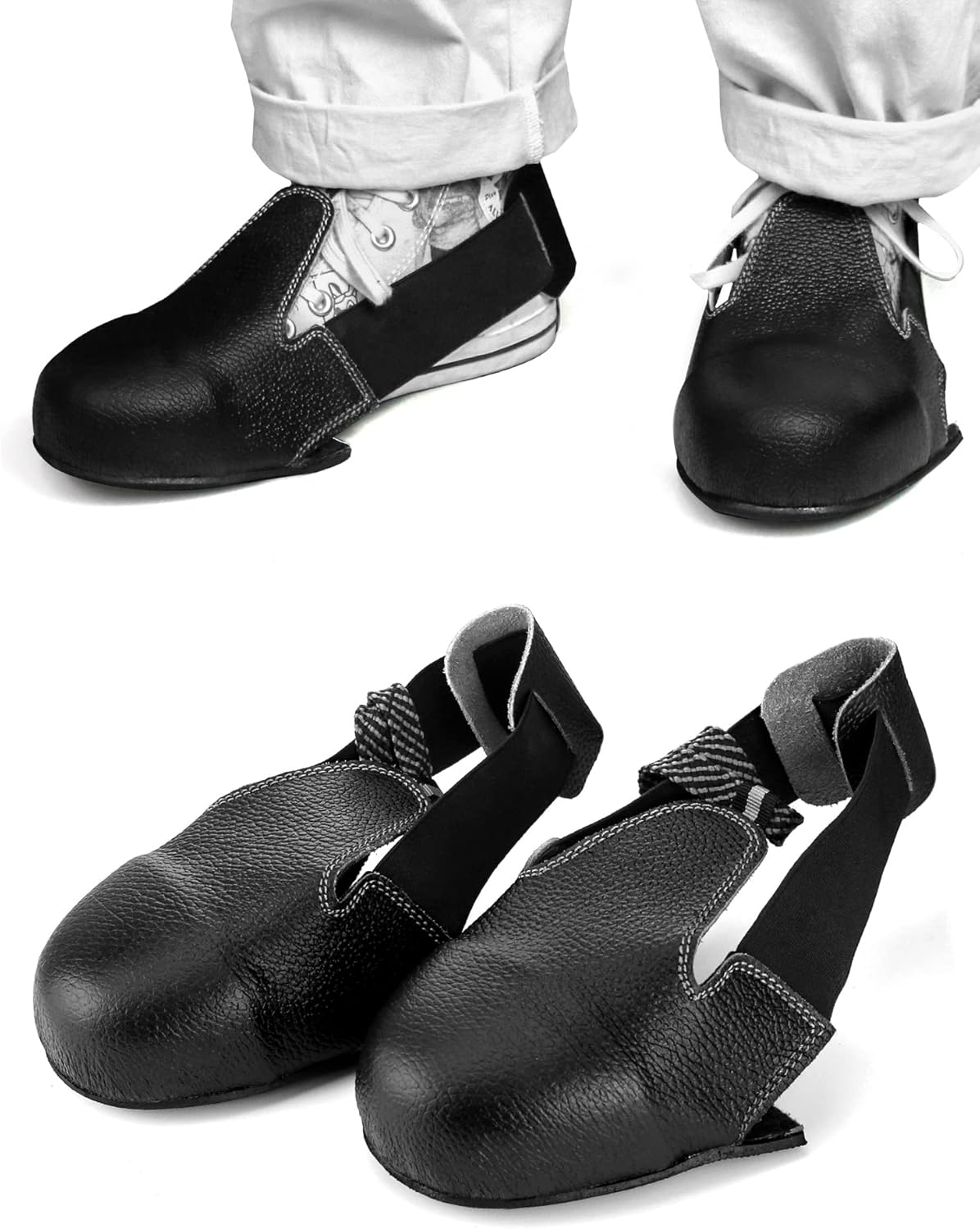QWORK Steel Toe Cap Safety Overshoes Workplace Anti-smash Cover with ...