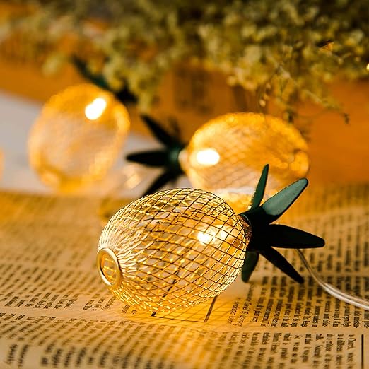 Amazon.com: GIGALUMI 15ft 20 LED Pineapple String Lights, Fairy String ...